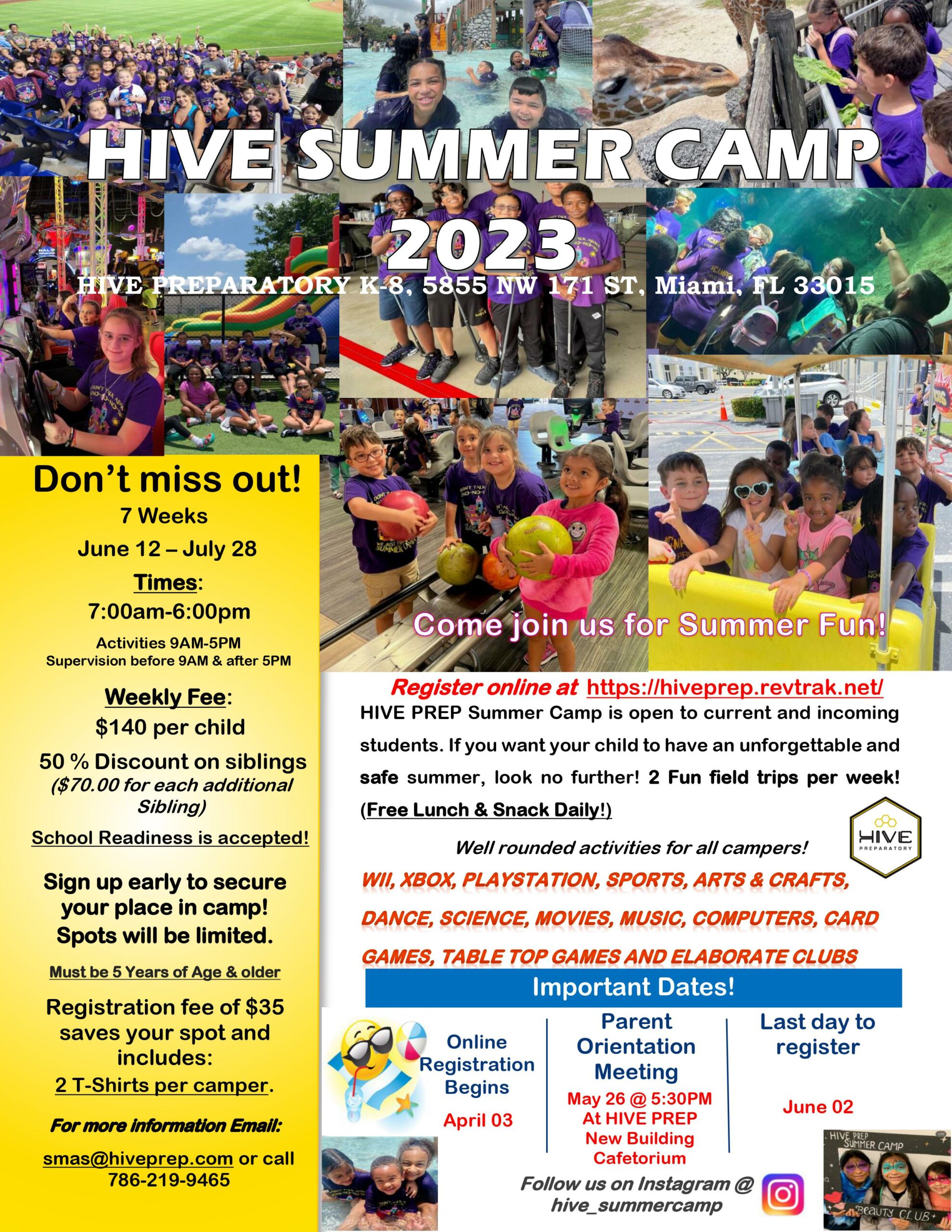 Summer Camp Registration - Hive Preparatory School