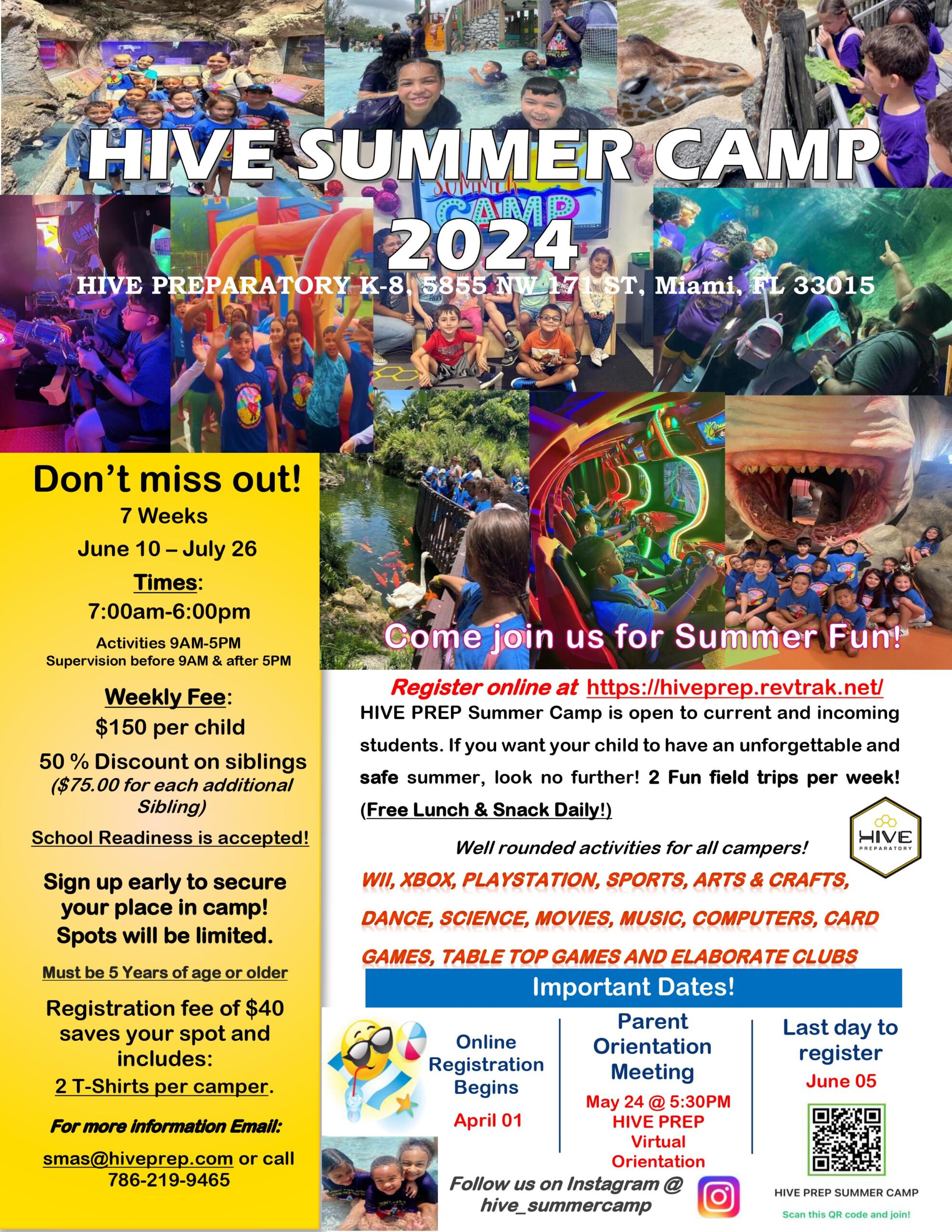 Summer Camp Registration - HIVE Preparatory School: A K-8 Charter School